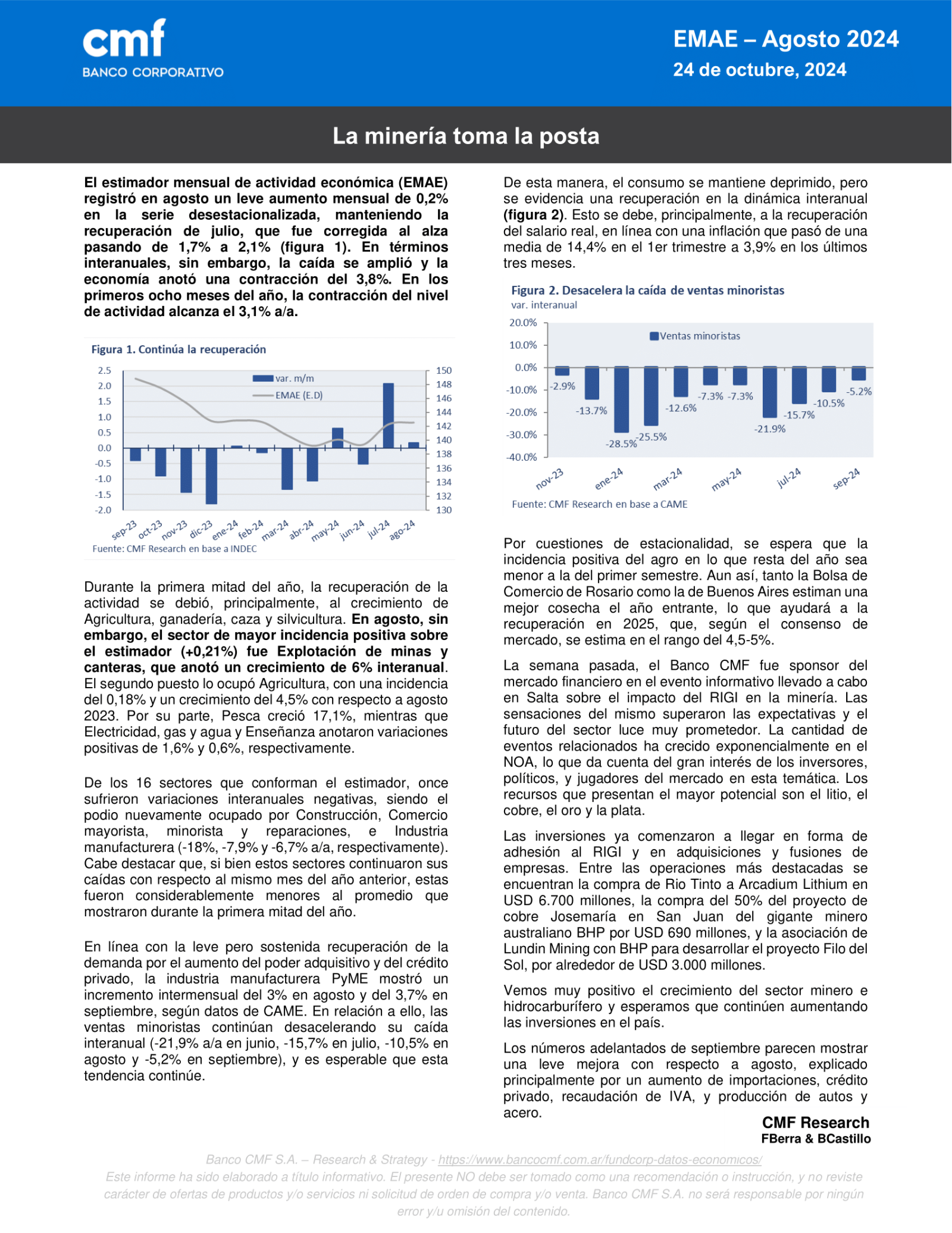 Fundcorp - Datos económicos